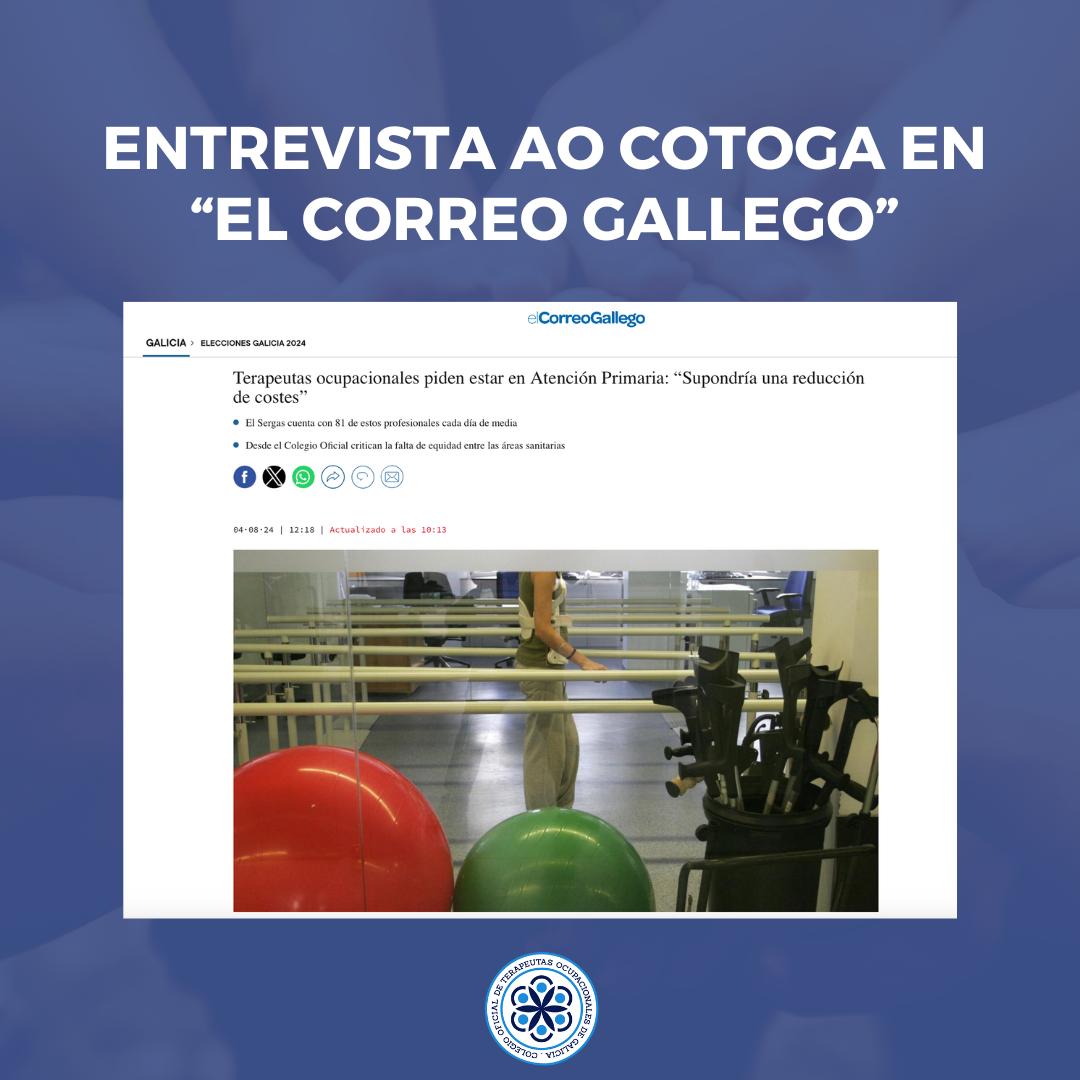 ENTREVISTA AO COTOGA EN "EL CORREO GALLEGO" - COTOGA